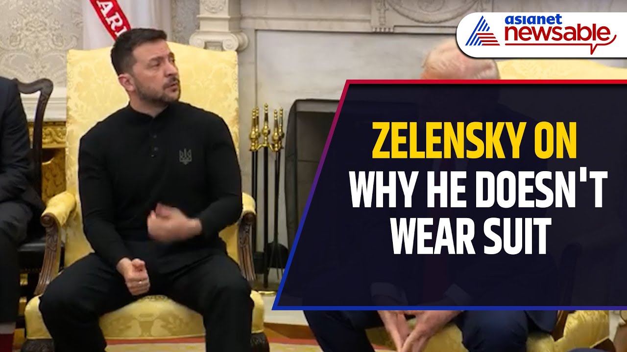 Zelensky's VIRAL Response on WHY He Doesn't Wear Suit in Oval Office ...